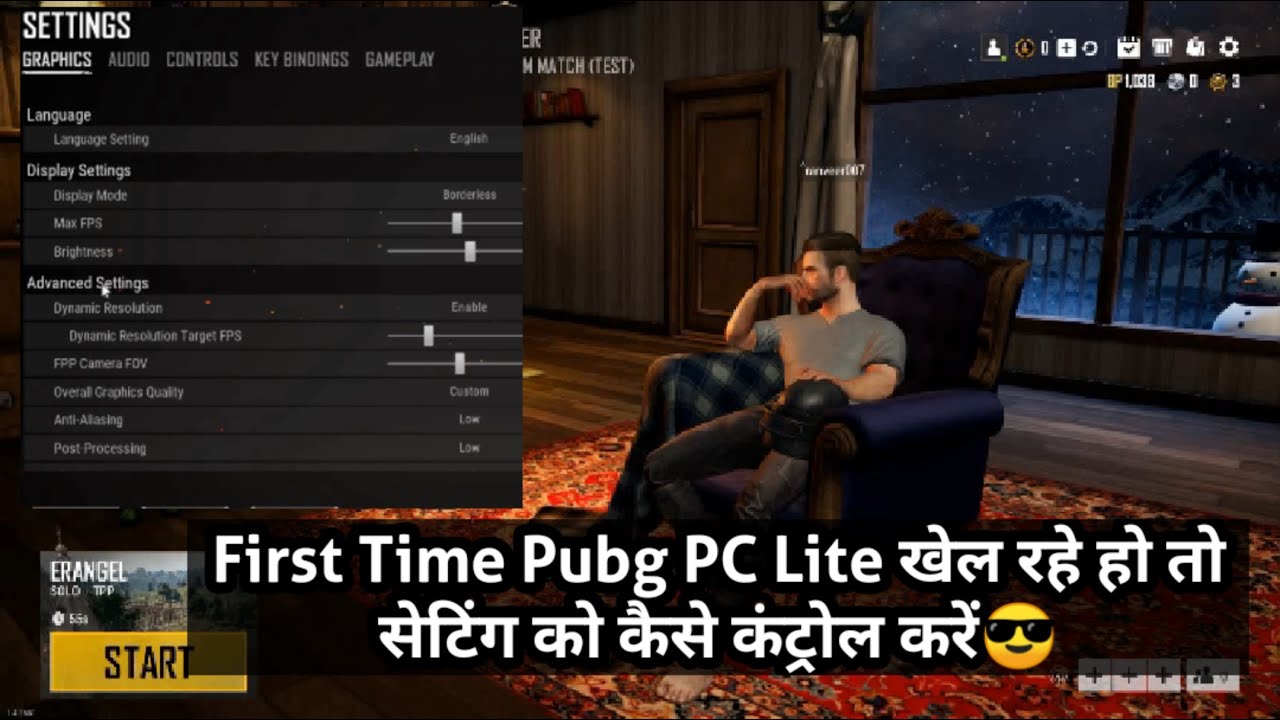 How To Control Pubg PC Lite Setting | First Time Playing Pubg PC Lite ...