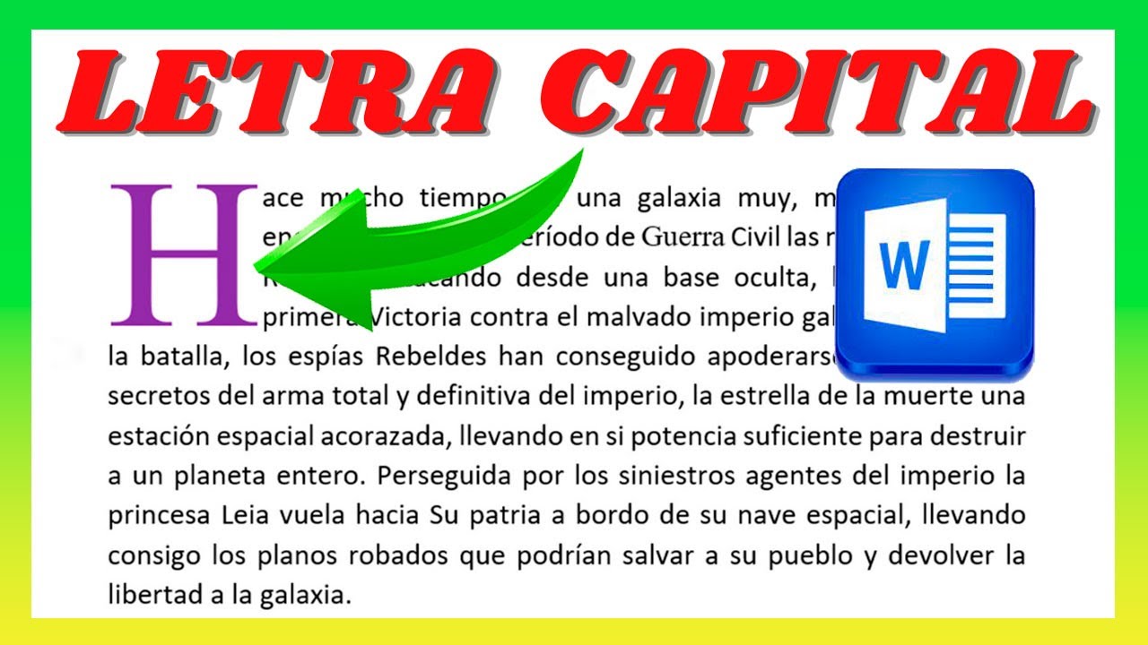 INSERTAR LETRA CAPITAL EN WORD EN 2 MINUTOS 🔥 - YouTube