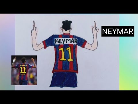 How To Draw NEYMAR JR BACK SIDE - YouTube
