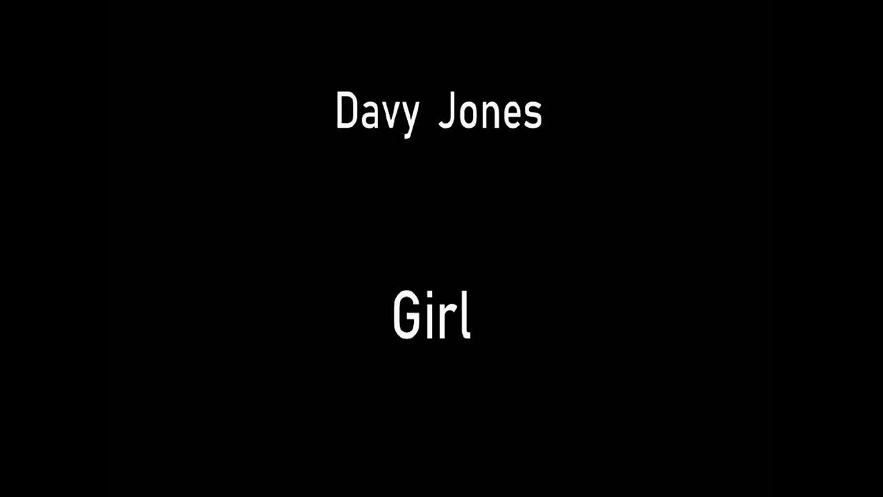 Girl - Davy Jones - KARAOKE - YouTube