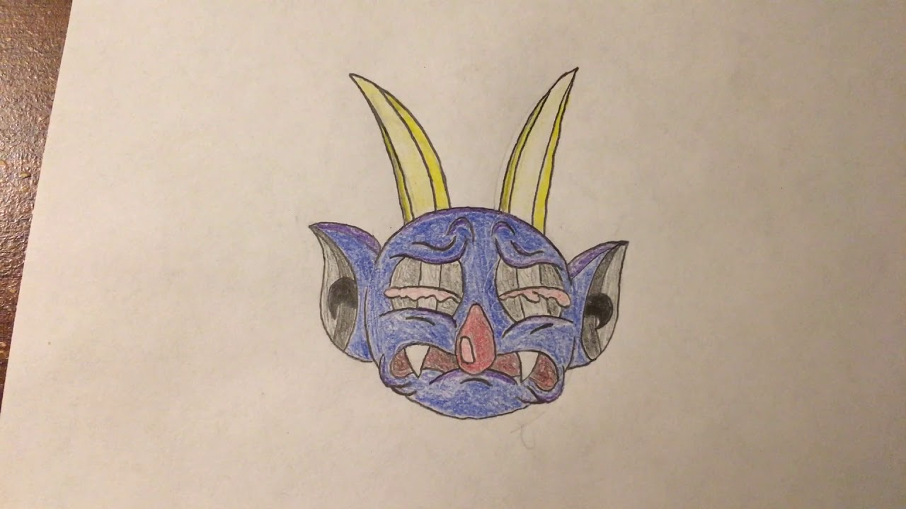 Cuphead show drawing: my original devil expression - YouTube