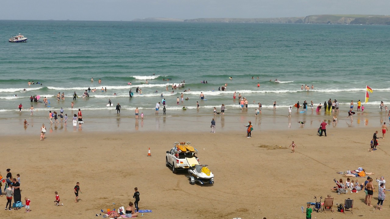 Cornwall Beach - Free 4K HD Stock Footage (No Copyright) ---- Newquay ...