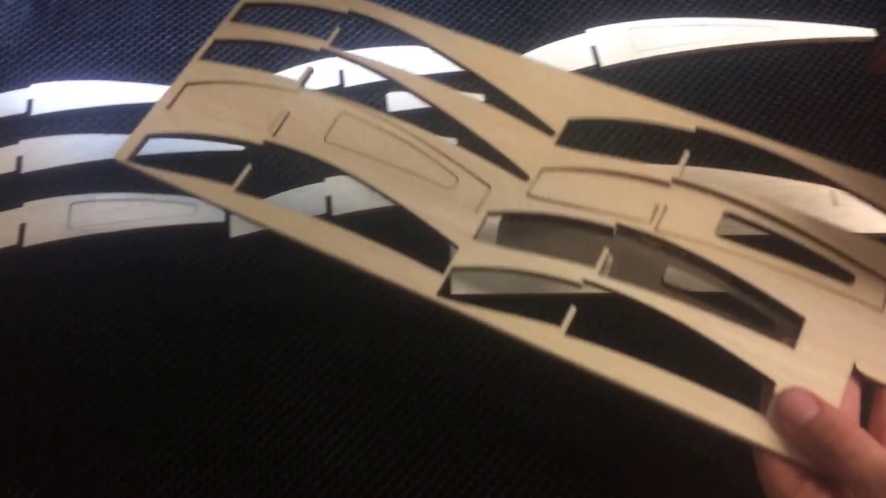 UMaine UAV Laser Cut Wing Ribs - YouTube