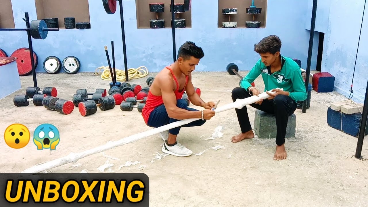 Unboxing 😯 | 7Foot Olympic Rod Unboxing | @Kingdom of Fitness | Vikram ...