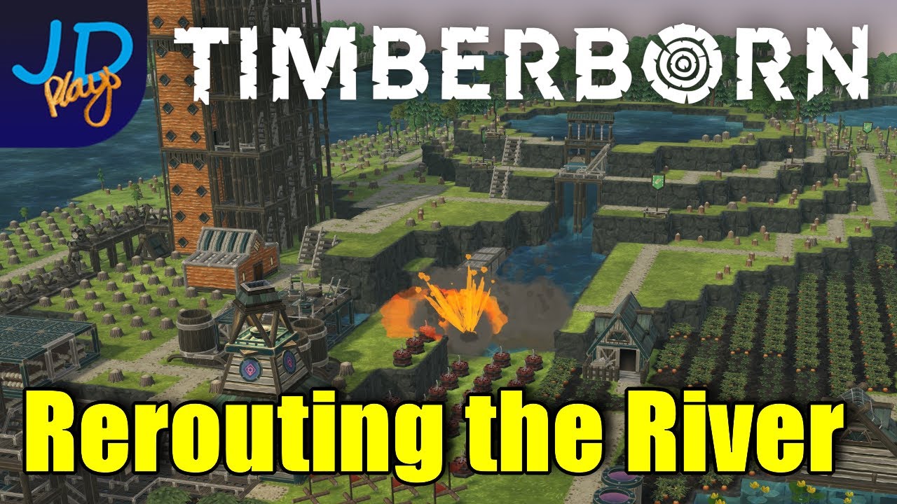 Re-Routing the River 🌲 Timberborn 🐻 Niagara Falls Custom Map 🌲 Ep10 ...