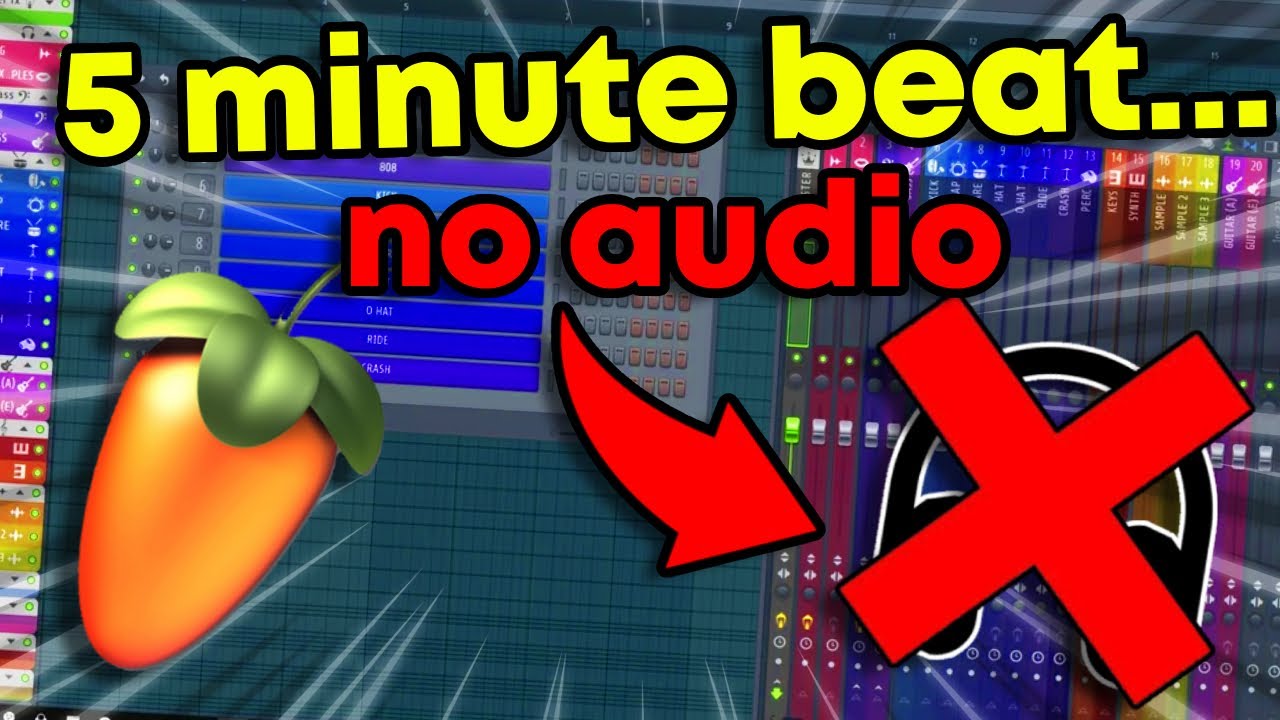 Can I make a beat with NO AUDIO in 5 MINUTES - YouTube