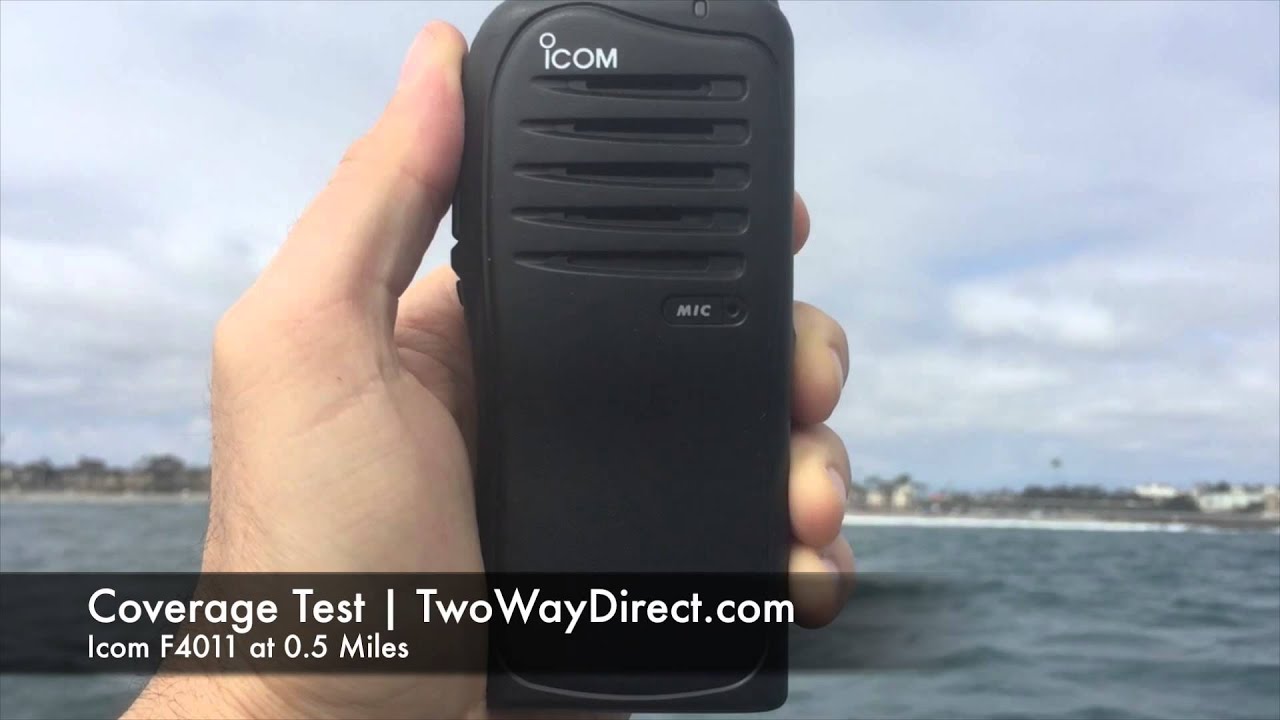 Icom IC-F4011 UHF Radio Line-of-Site Coverage Test - YouTube