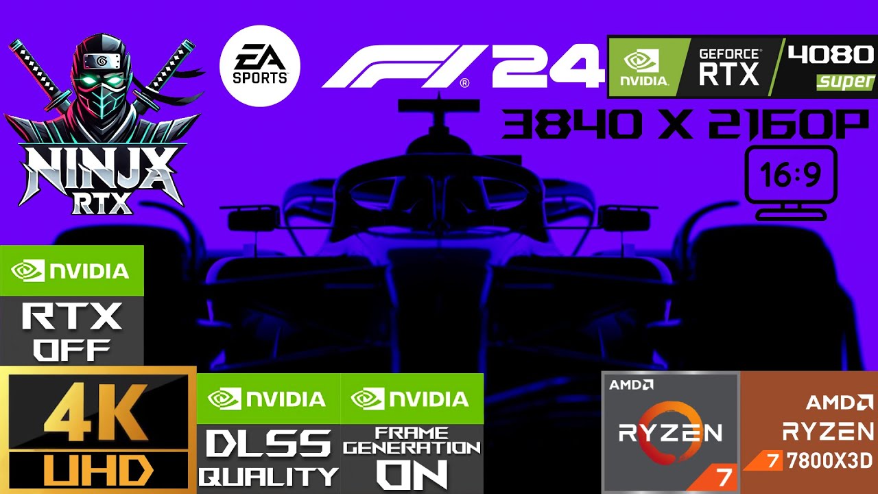 F1 24 | RTX 4080 SUPER 16GB (4K UHD Max settings RTX OFF / FG ON / DLSS ...