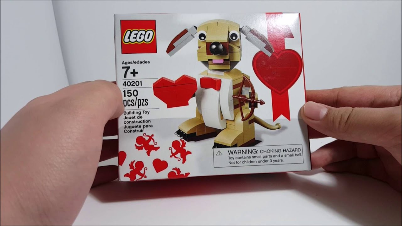 LEGO Valentines Cupid Dog Review, Set 40201 - YouTube