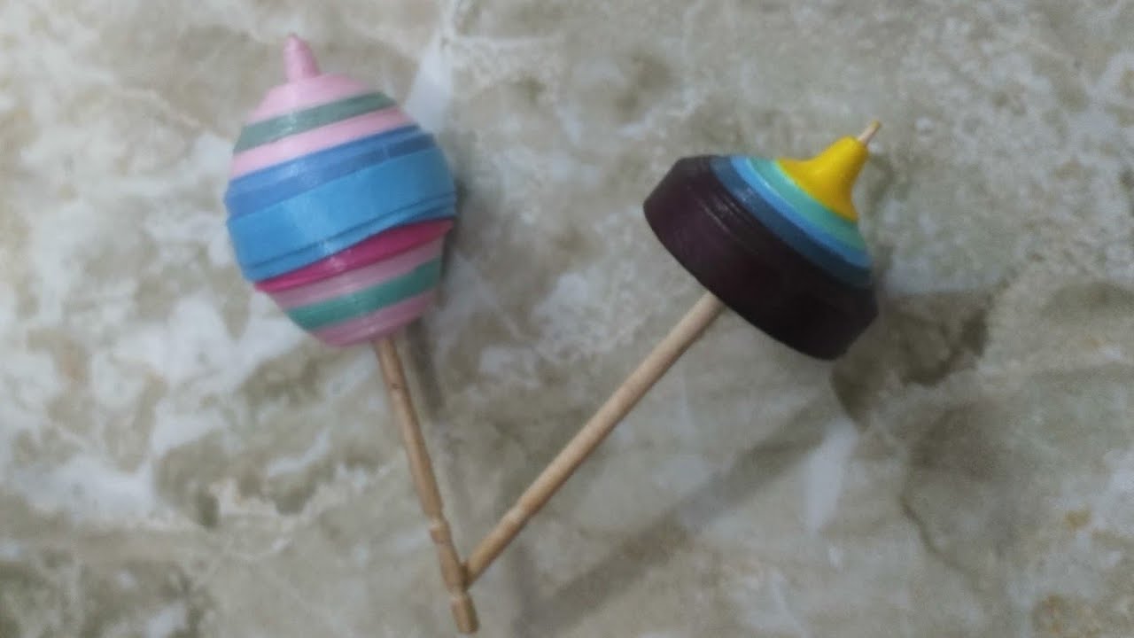 Paper Quilling Spinning Top / Quilling bambaram - YouTube