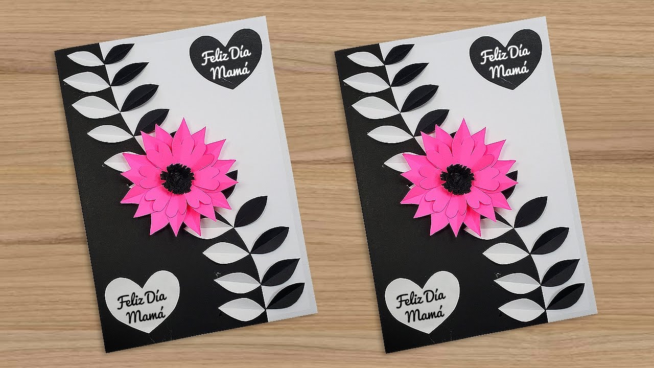 🌺Tarjeta flor para el día de la madre🌺Mother's Day Card Handmade 🌟 ...