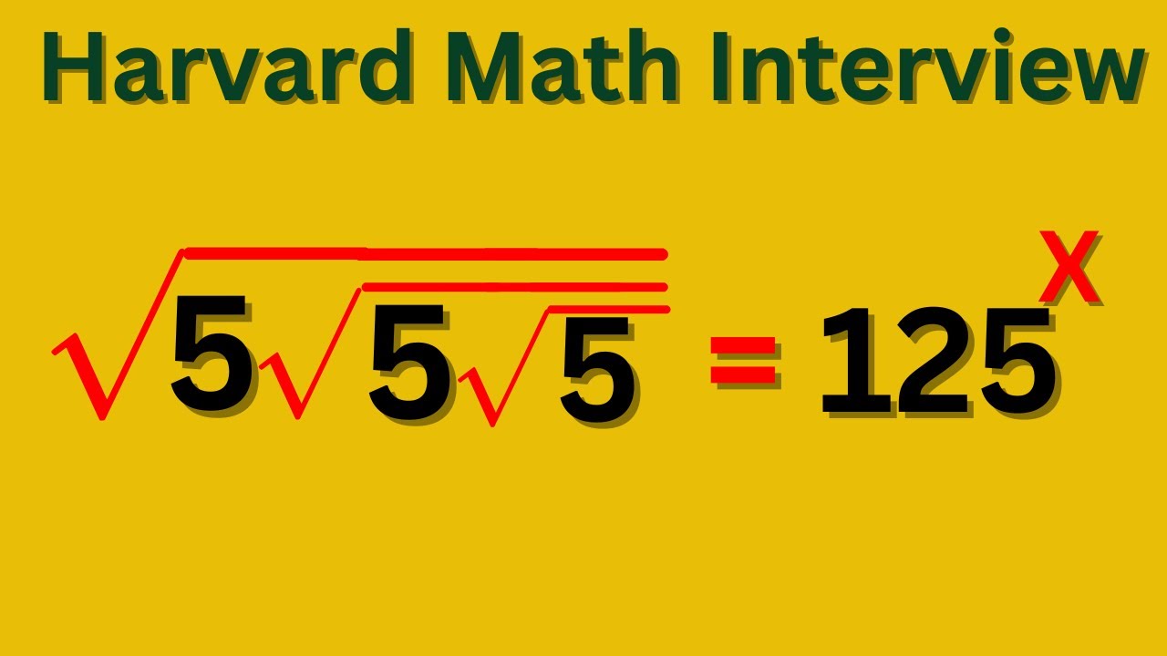 Harvard Math Admission Secrets | This One Question Says It All Harvard ...