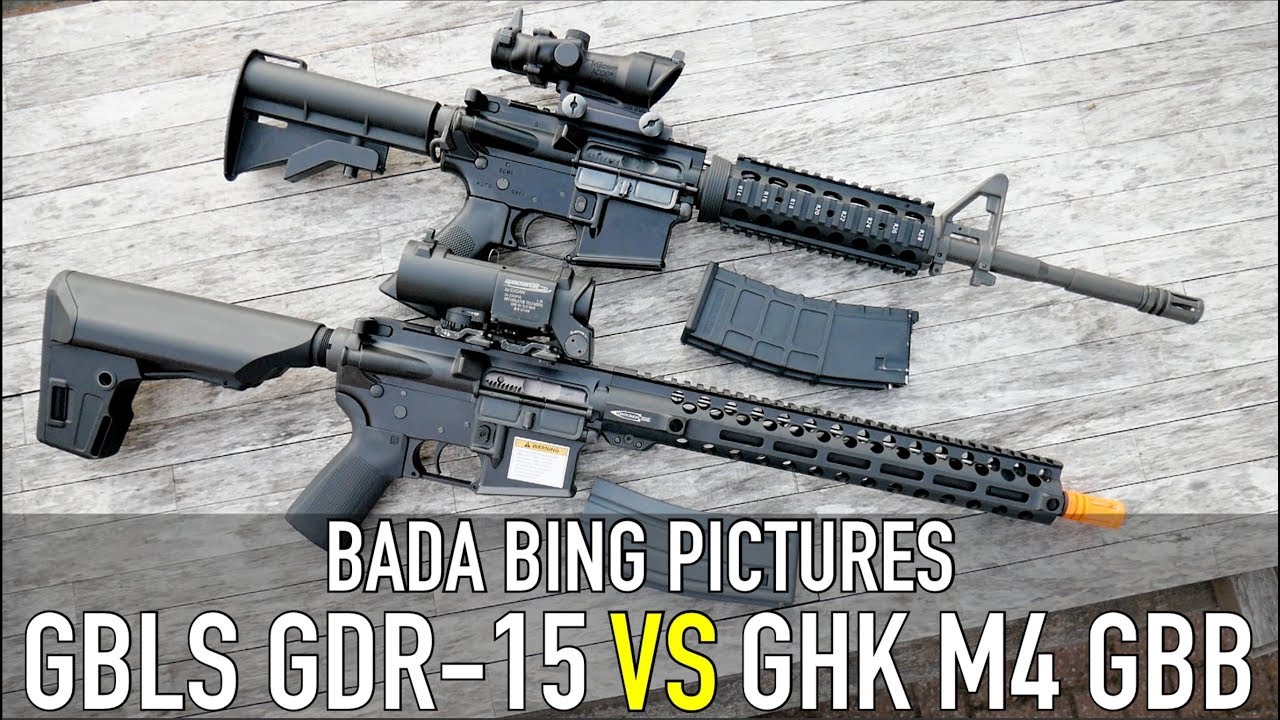GBLS GDR-15 DAS vs GHK M4 GBB: AEG VS GBBR - YouTube