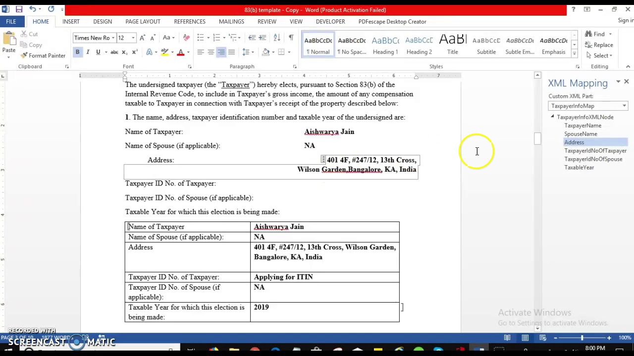 Auto Populate Text In Word 2013 Using XML Maping YouTube Auto Populate Text In Word 2013 Using XML Maping YouTube