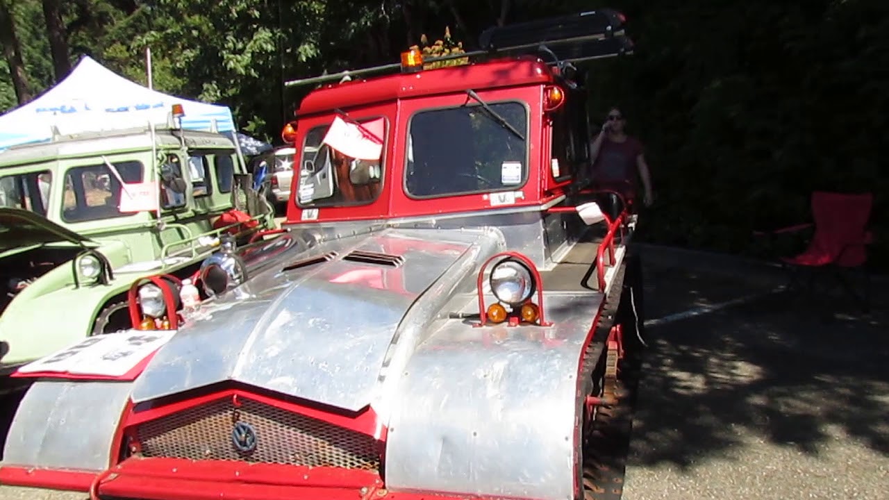VW engine powered Snow Tracs tank tracked rescue vehicles - YouTube