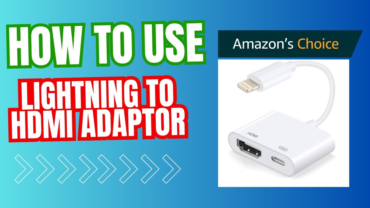 How to Use Lightning to HDMI Adaptor - YouTube