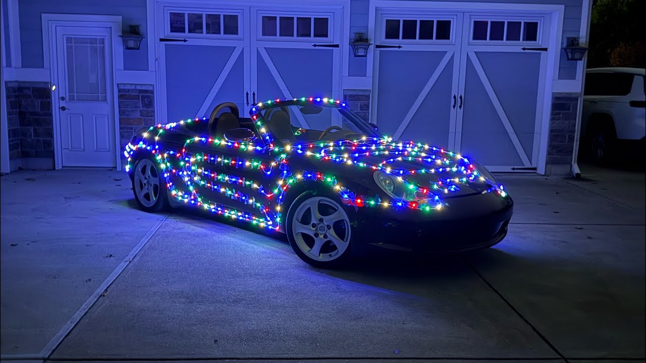 Christmas Special! Wrapping Porsche in Christmas Lights! - YouTube
