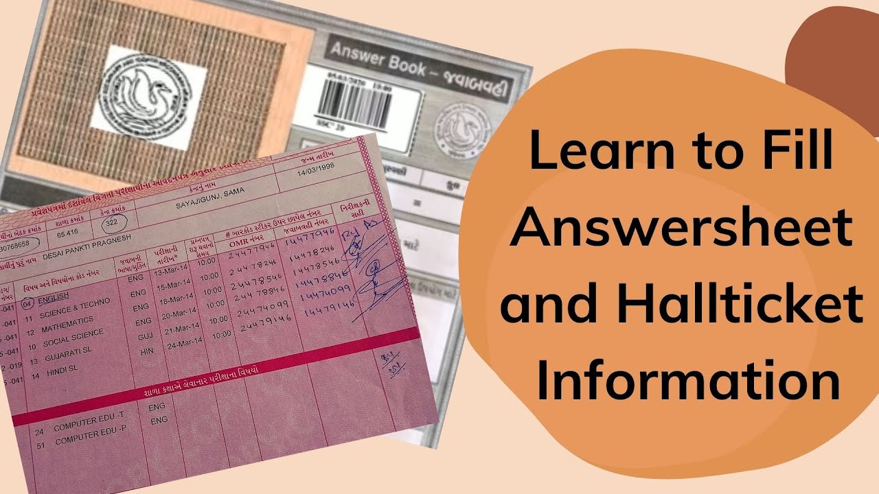 How to Fill Front Page of Board Answersheet and Hallticket | Board Exam ...
