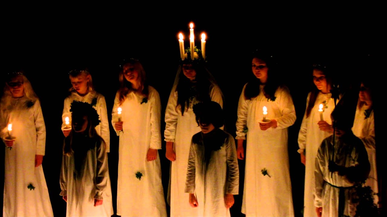beautiful angels at Skansen's St. Lucia Celebration - YouTube
