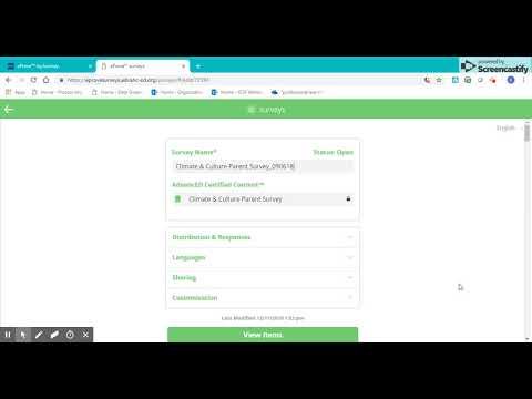 VCS AdvancED Instructions Part 1: How to open a survey