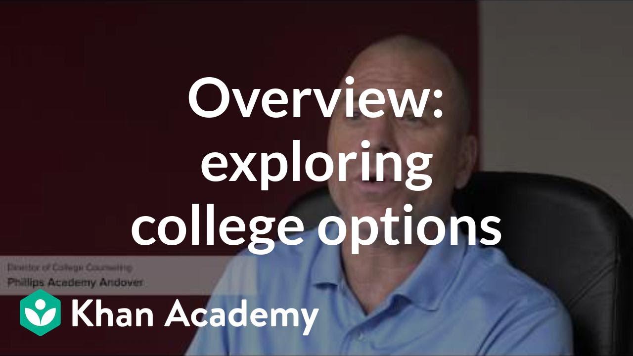Overview: Exploring college options - YouTube