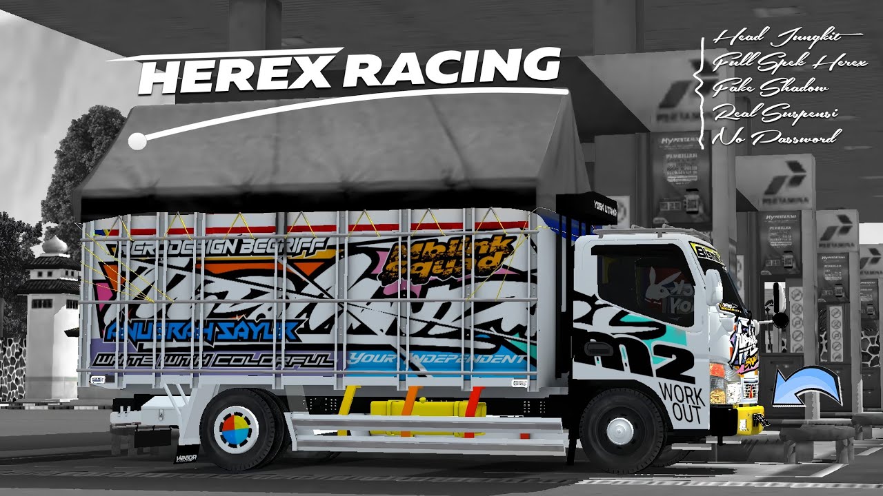 SHARE !! TOP 2 MOD BUSSID TRUCK CANTER STYLE HEREX 2024 FULL MBOIS ...