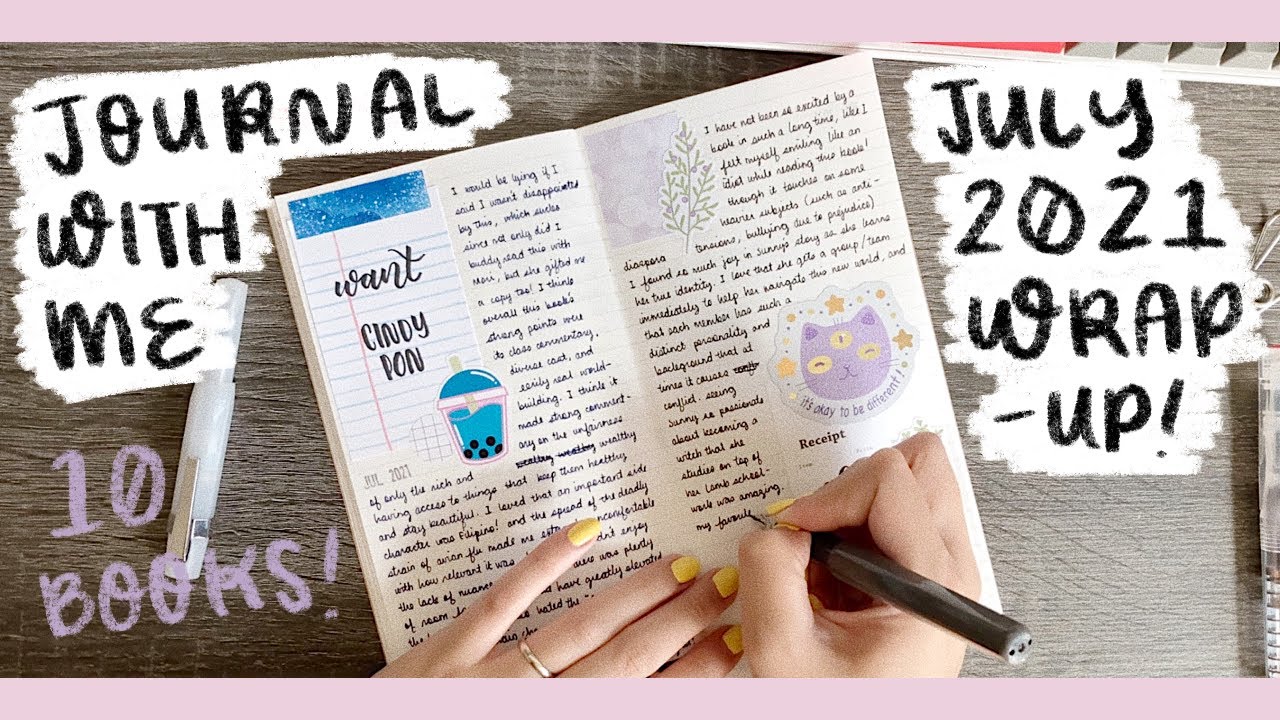 journal with me🪄reading journal july wrap-up (eng CC) - YouTube