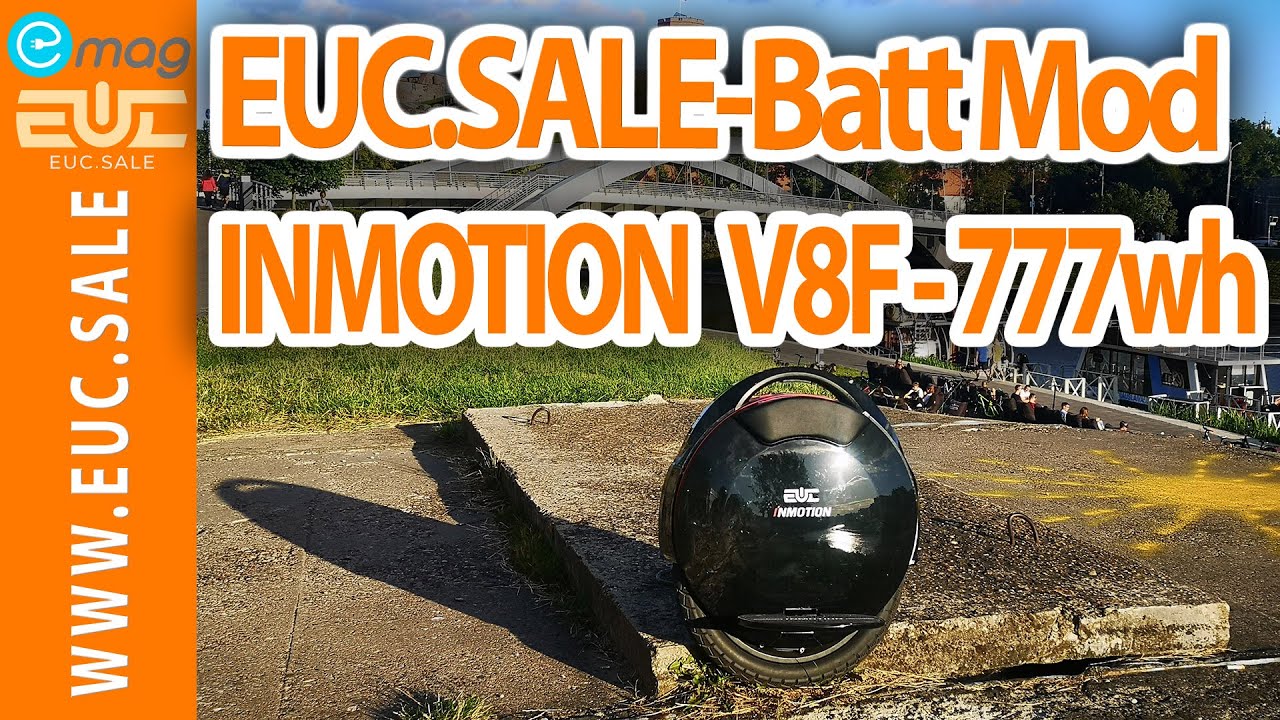 INMOTION V8F - EUC.SALE battery mod, 777wh - review and opinion. - YouTube