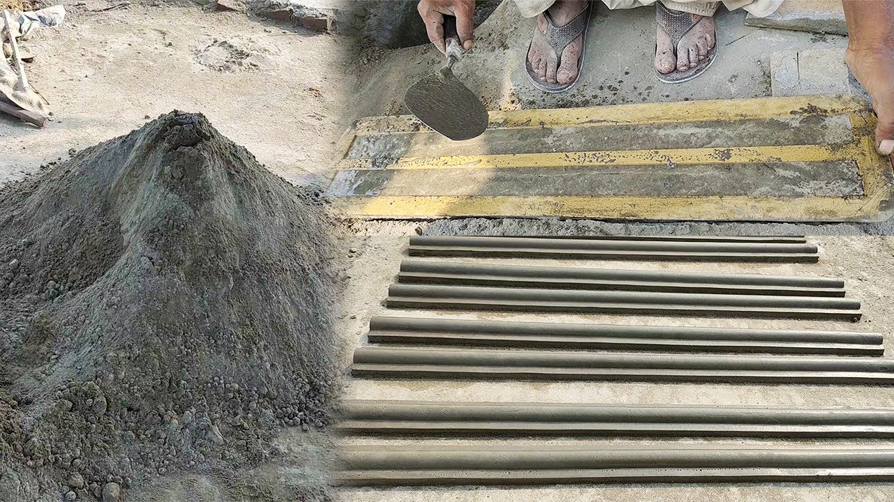 How decorative cement border tiles are made | DIY cement crafts ideas ...