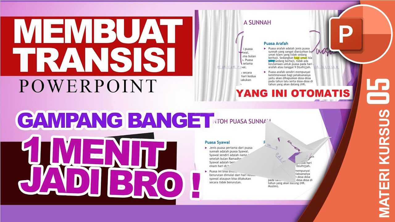 Cara membuat transisi di power point | PPT 5 - YouTube