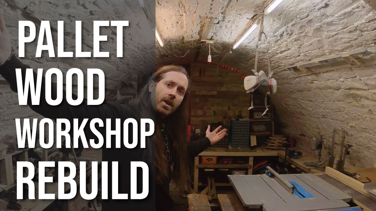 Pallet Wood Workshop Rebuild Tour - YouTube