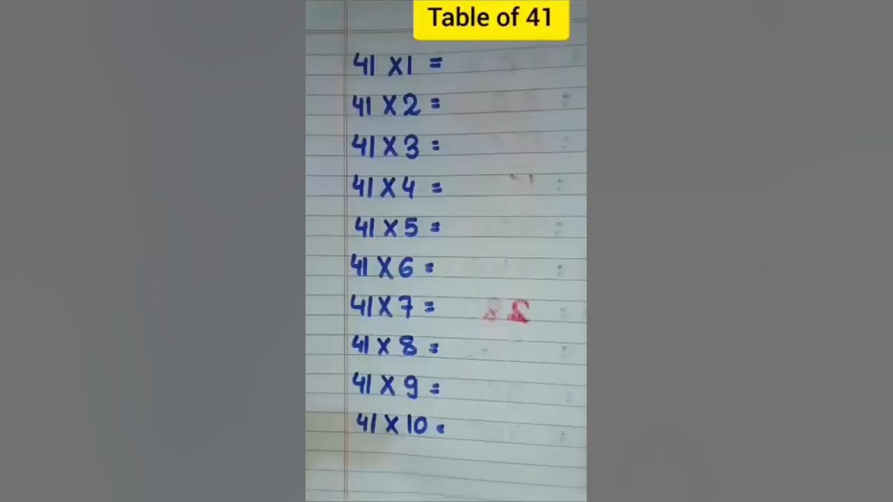 🤓Easy Trick to Learn Table of 41/ Multiplication Table of 41/ Maths Tables/Pahada #shortsfeed# ...