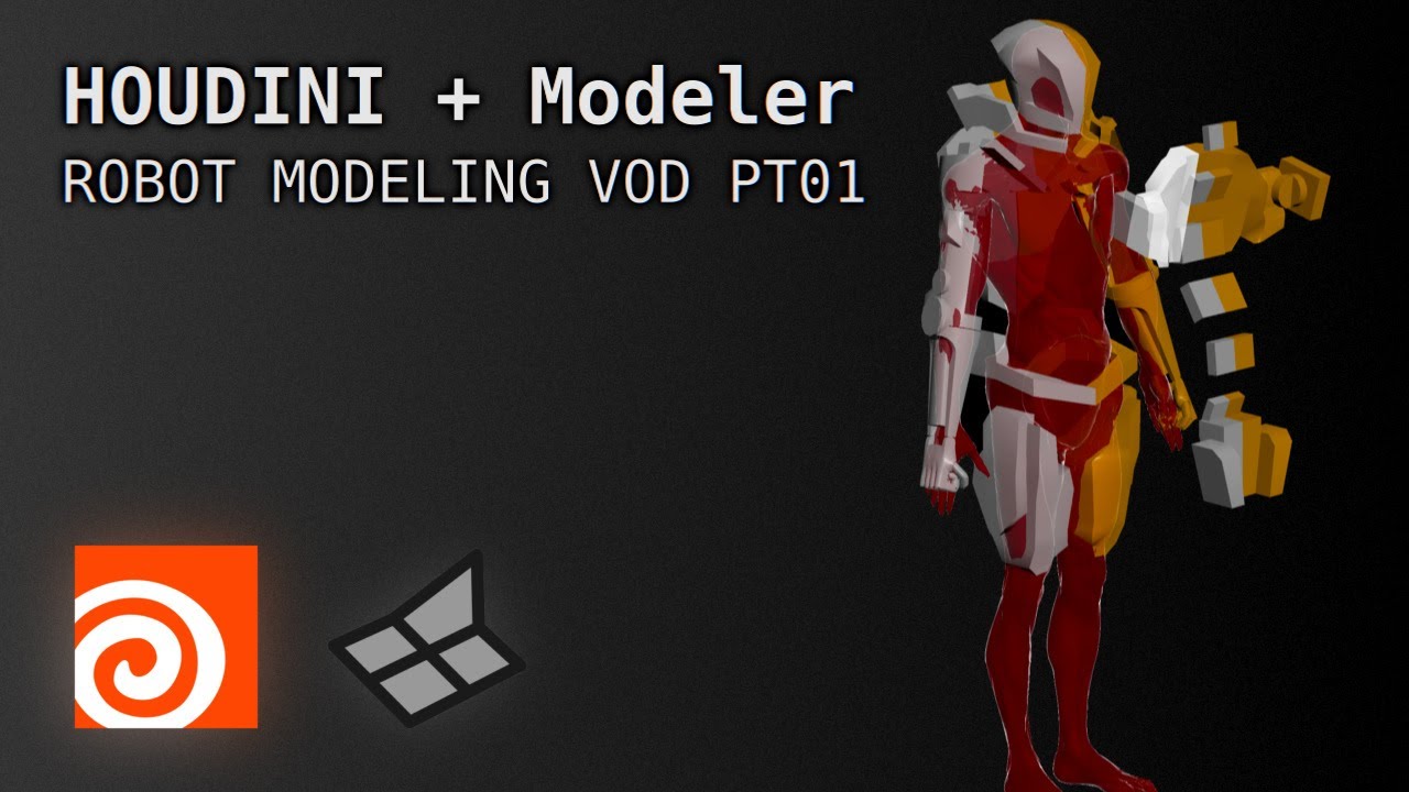 Houdini + Modeler - Modeling Robot VOD Part 01 - YouTube