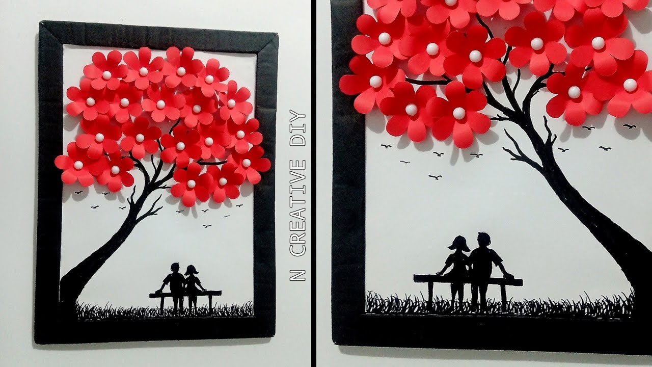 Diy Wall Hanging Craft | Paper flower wall decor | Diy room decor | Diy ...