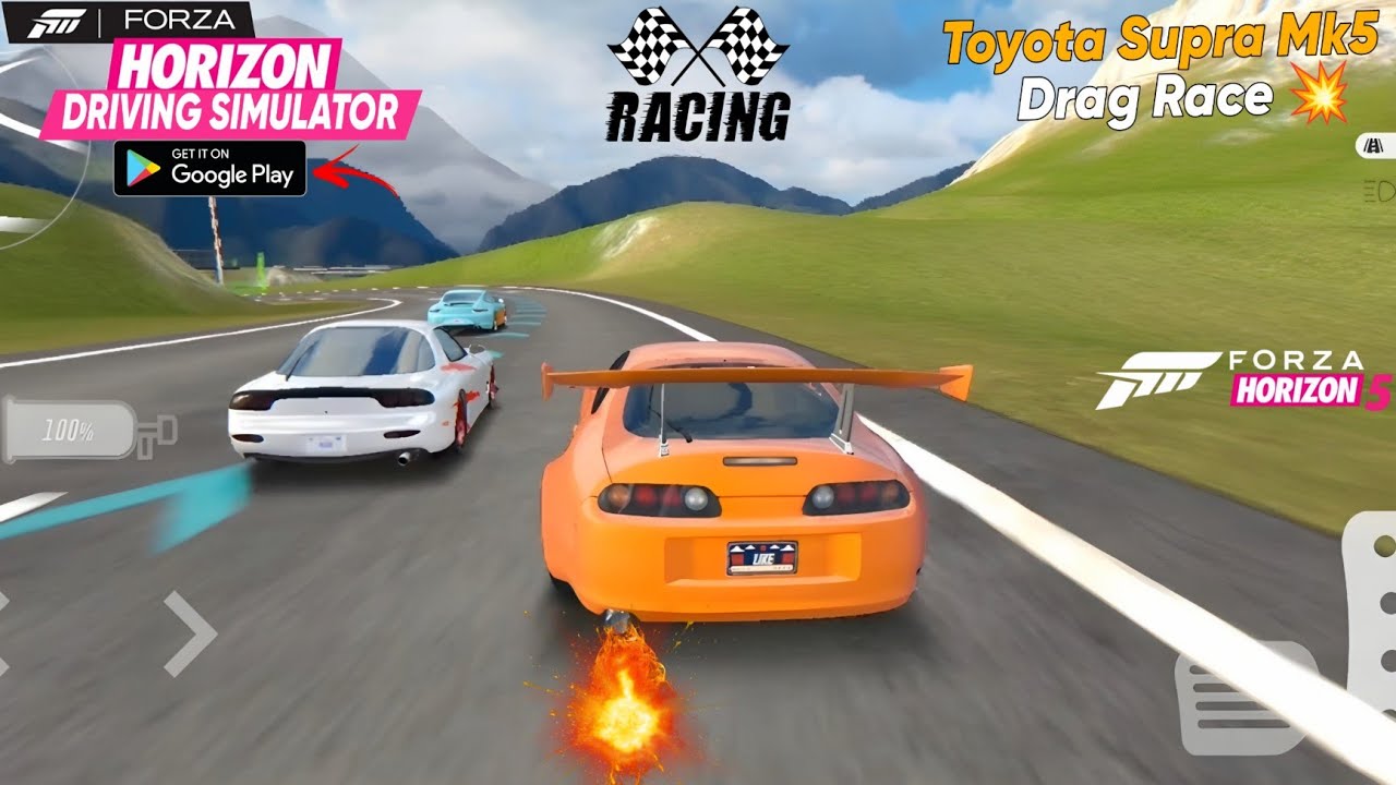 Forza Horizon Driving Simulator Android Gameplay | Supra Mk5 Drag Race ...