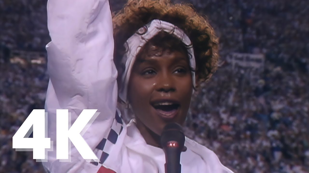 The Star Spangled Banner - Whitney Houston (Live from the Super Bowl XXV, 1991) [4K Remastered ...