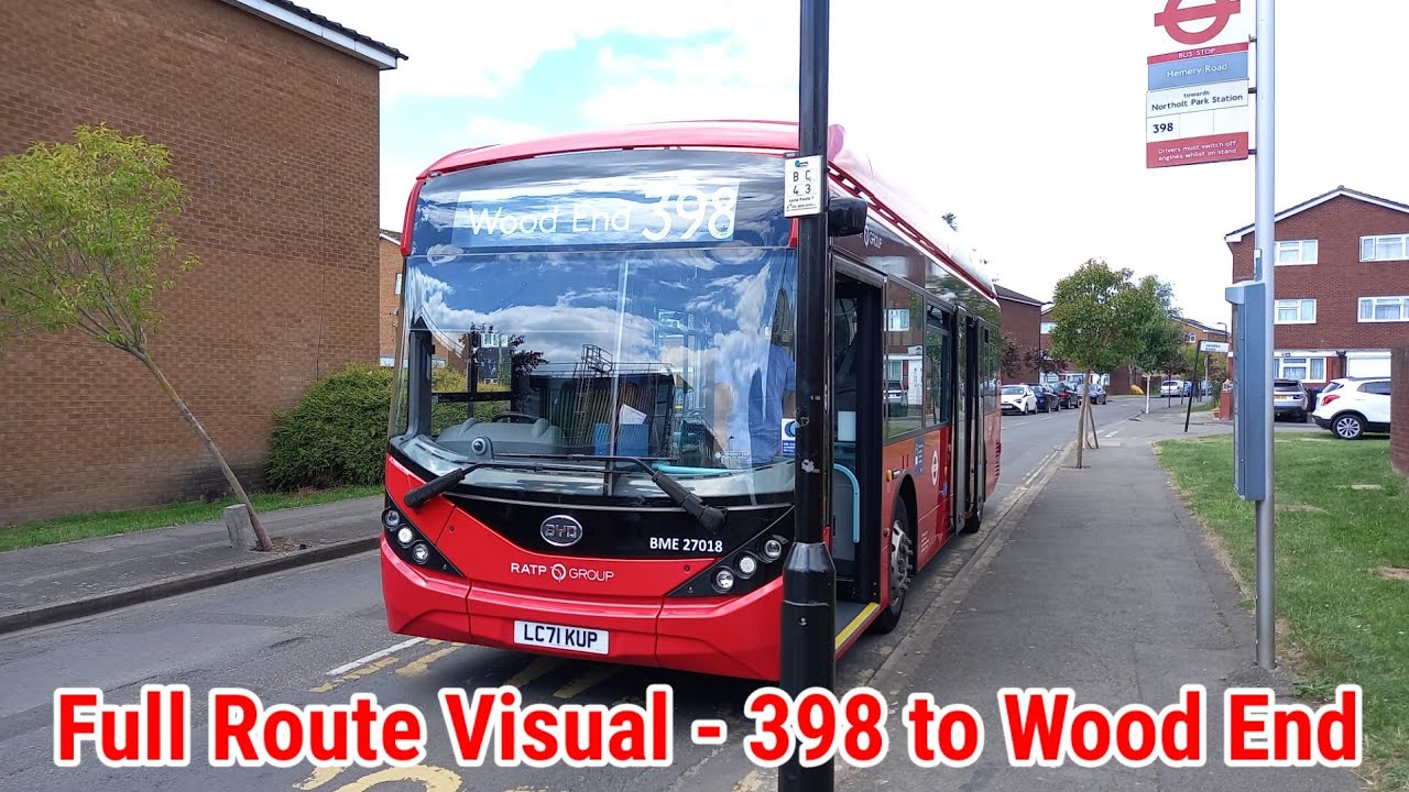 Full Route Visual | London Bus Route 398 - Ruislip to Wood End ...