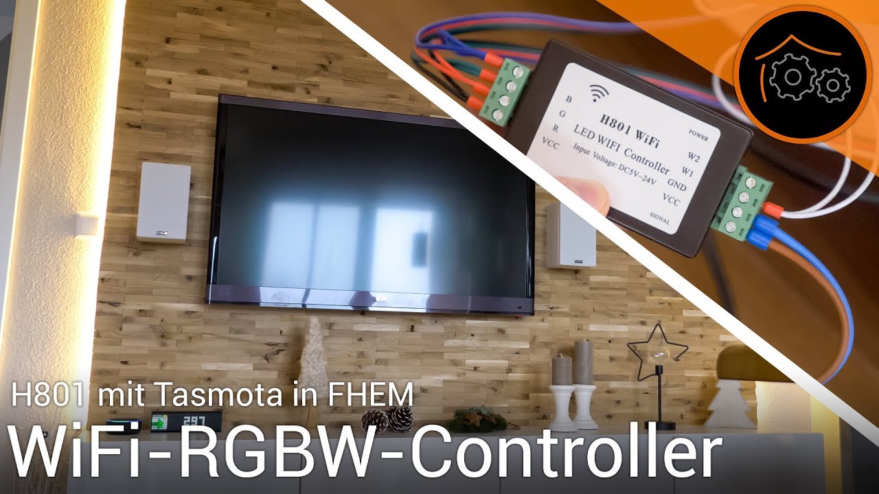 RGBW LED-Stripe über WiFi mit H801 (Tasmota) in FHEM - YouTube