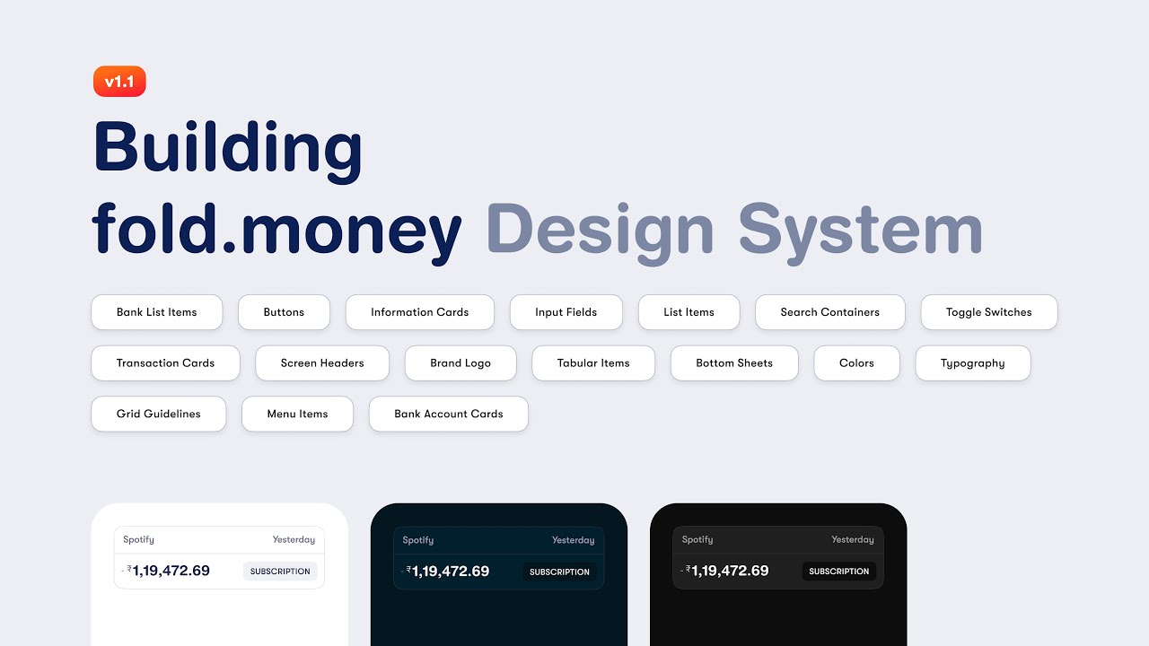 Building fold.money Design System — v1.1 Walkthrough - YouTube