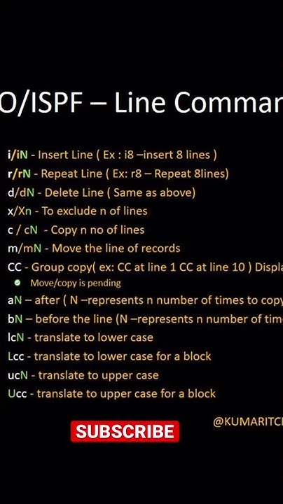 Mainframe- ISPF - Important Line commands #IBM #mainframes #jobsearch # ...
