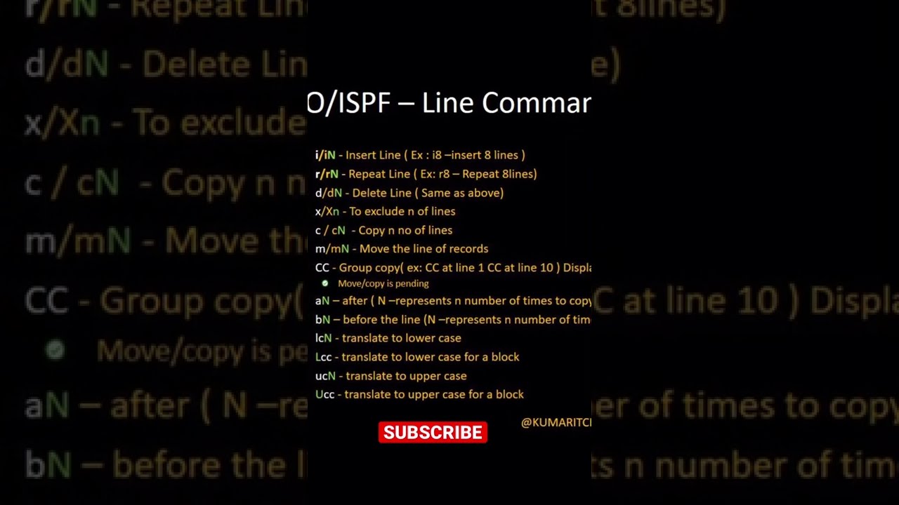 Mainframe ISPF Important Line Commands IBM mainframes jobsearch Mainframe ISPF Important Line Commands IBM mainframes jobsearch