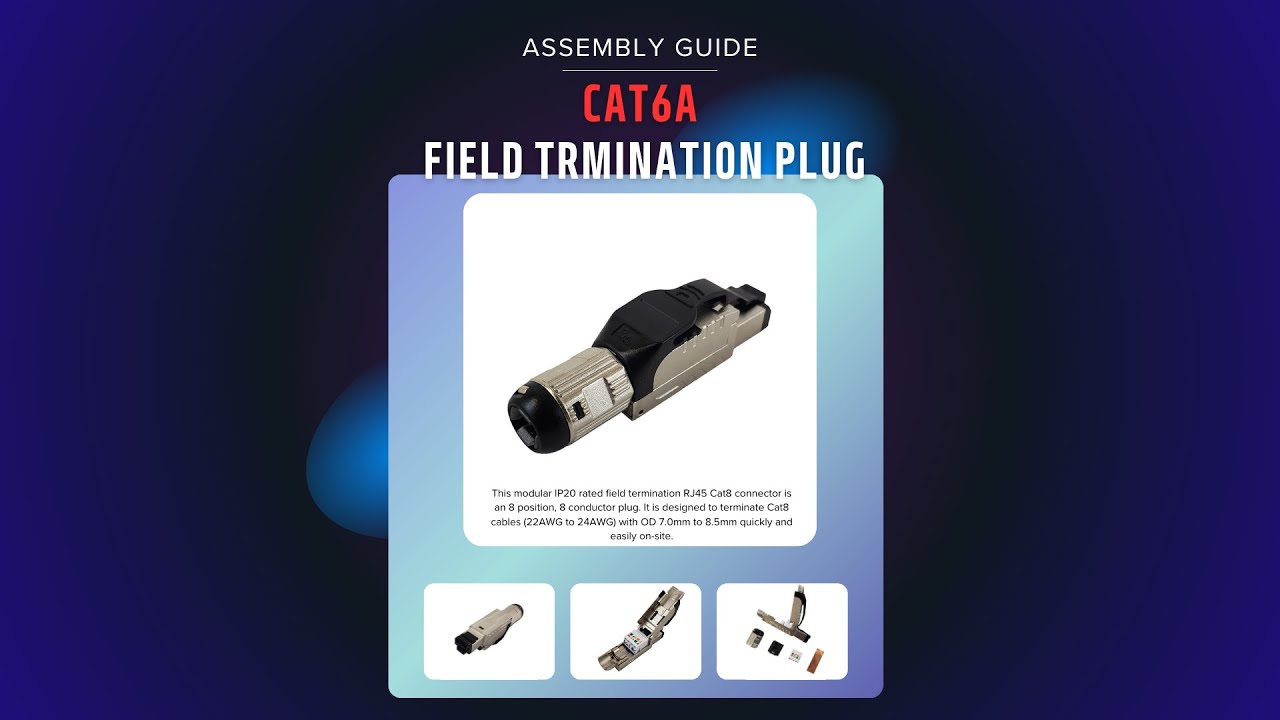 Infinite Cables: CAT6a Shielded Field Termination Tool-Less Plug - YouTube