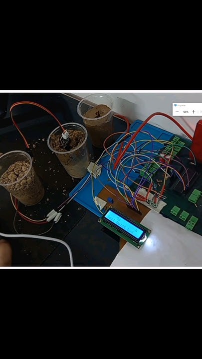 Soil moisture measurement system using PIC16F877A microcontroller. #electronics #iot #project ...