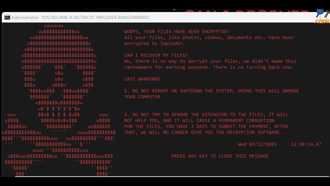 Imploder Ransomware Imploder Virus How To Remove Youtube 7849
