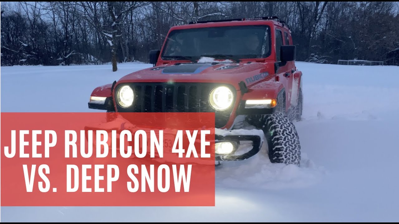 Jeep Wrangler Rubicon 4xe in the deep snow | compilation - YouTube