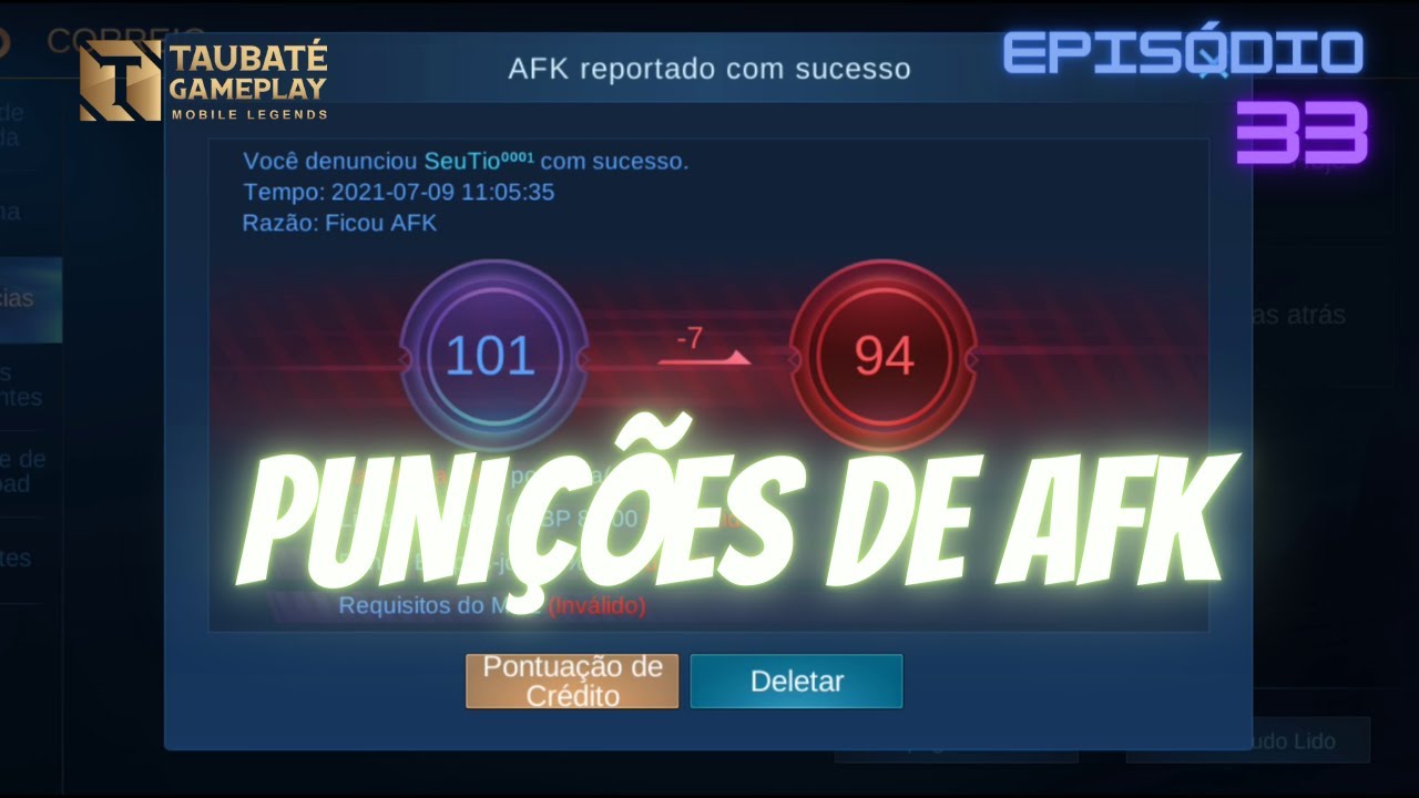 Qual a punição de AFK no Mobile Legends Episódio 33 Dicas Iniciantes ...