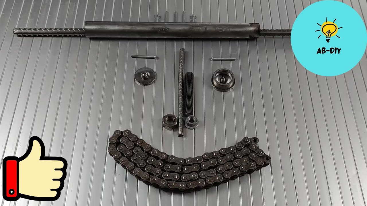 How to make a chain pipe wrench 2 / pipe chain wrench 2 - YouTube
