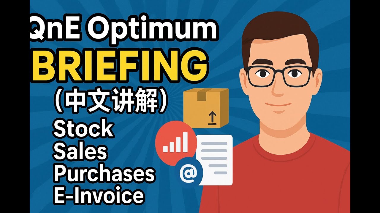 QnE Optimum Briefing 中文讲解 Stock, Sales, Purchases, E Invoice 2025 05 30 ...