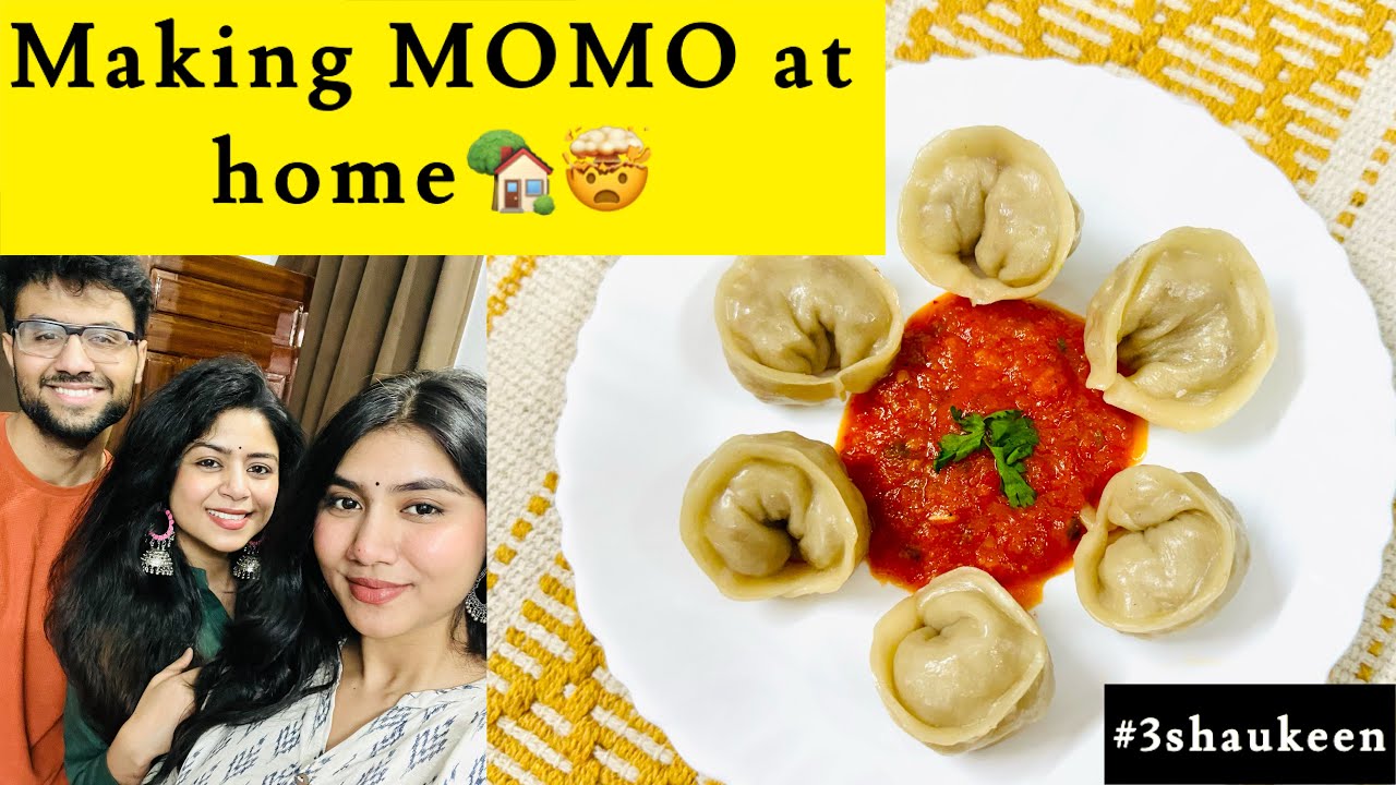 Making MOMO at home 🏡 | Momo Chutney Recipe 🧑‍🍳 | Steamed Momos Recipe ...