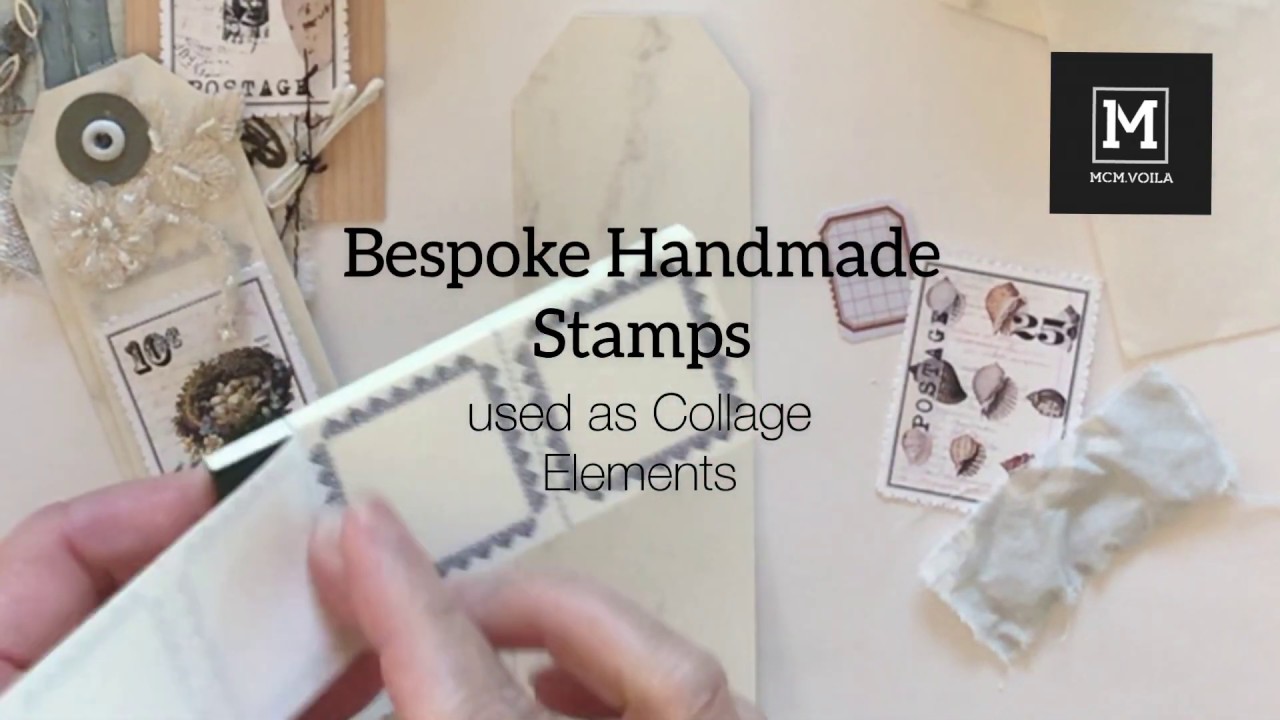 Bespoke Stamps as Collage Elements - YouTube